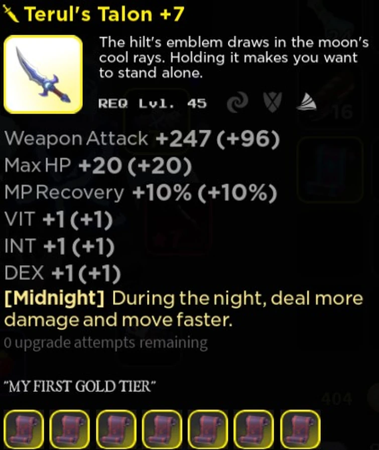 LFO on this low gold tier Terul's Talon | Fandom