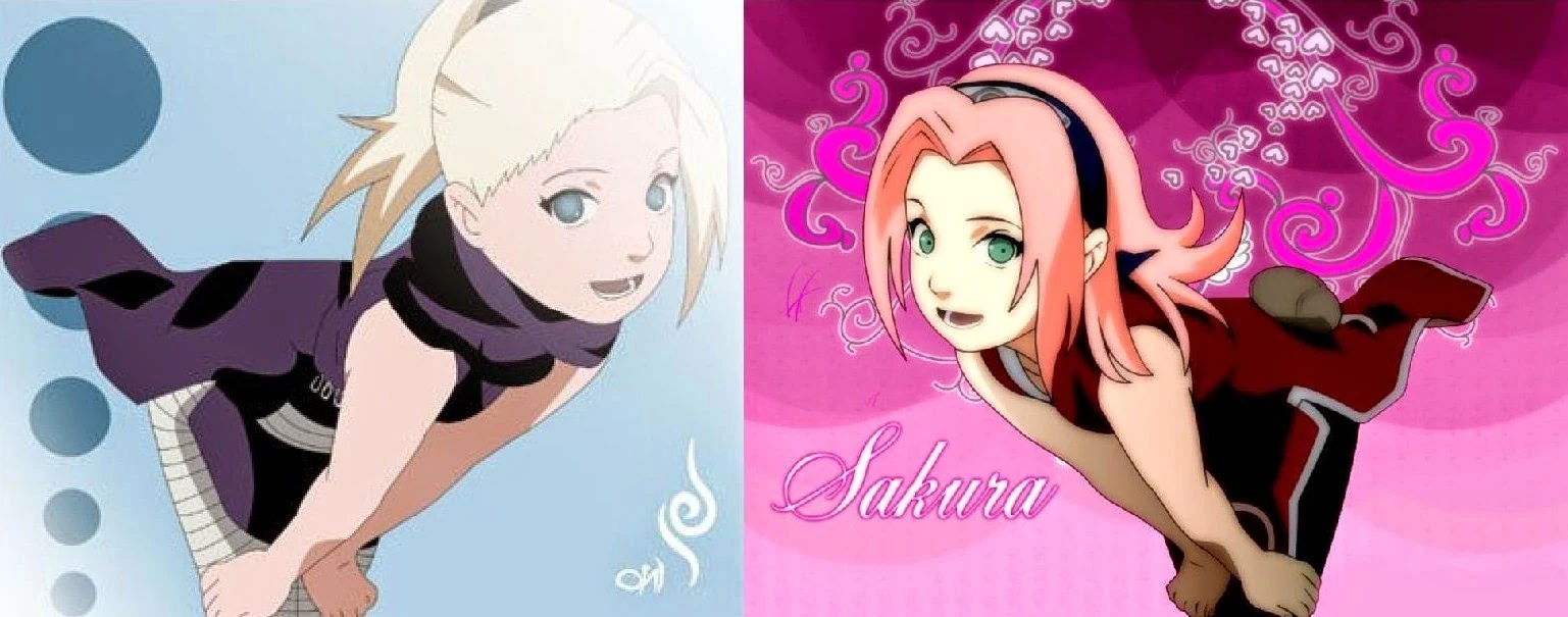 Sakura and Ino with the same pose | Fandom