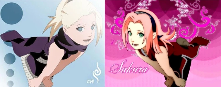 Sakura and Ino with the same pose | Fandom