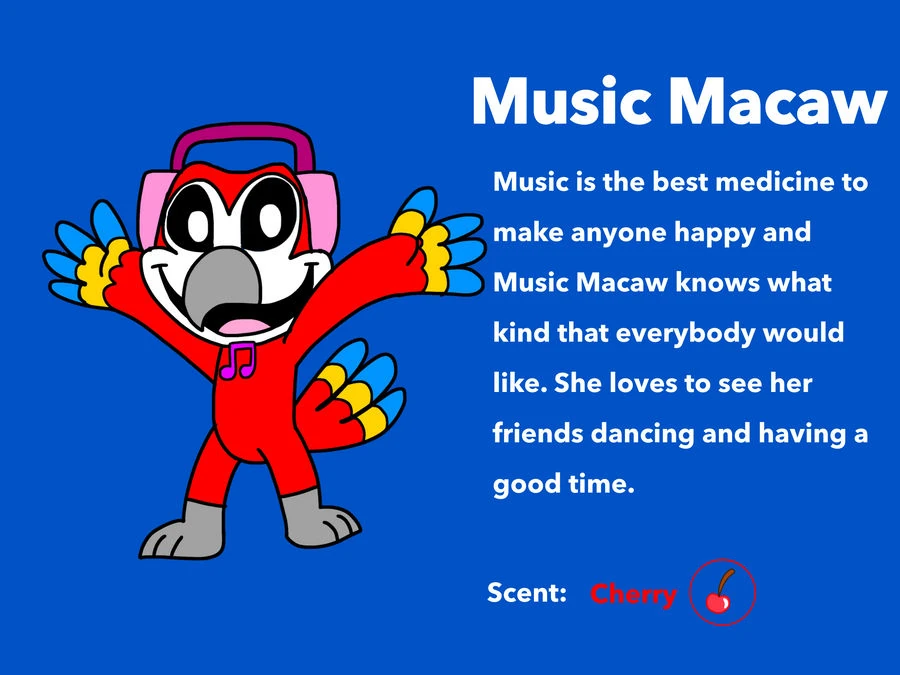 Smiling Critters OC: Music Macaw | Fandom