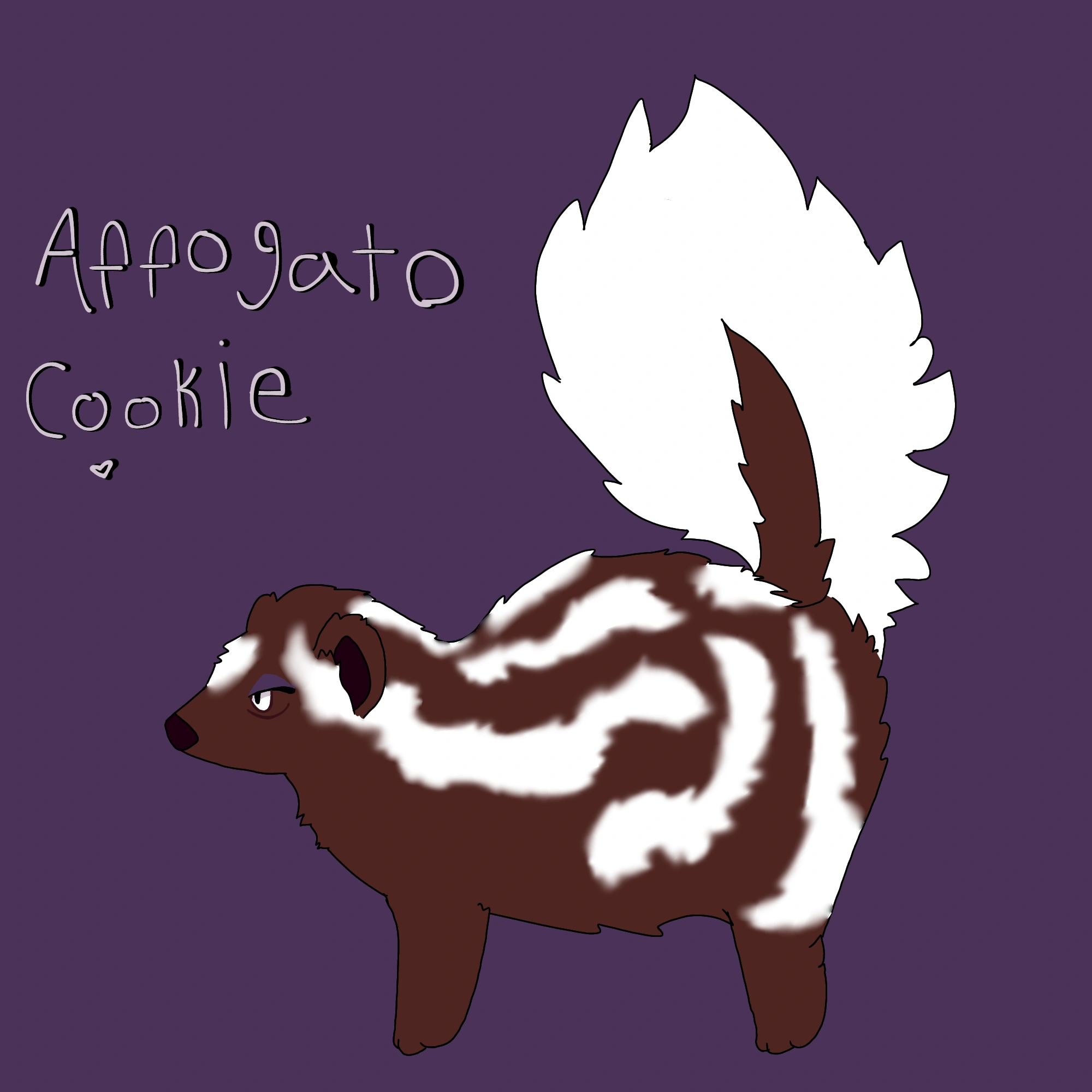 I drew affogato cookie as a spotted skunk! | Fandom