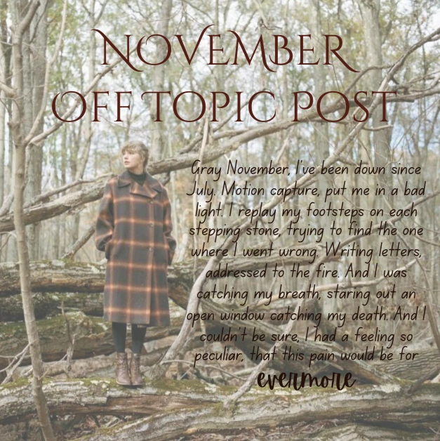 November Off-Topic Thread | Fandom