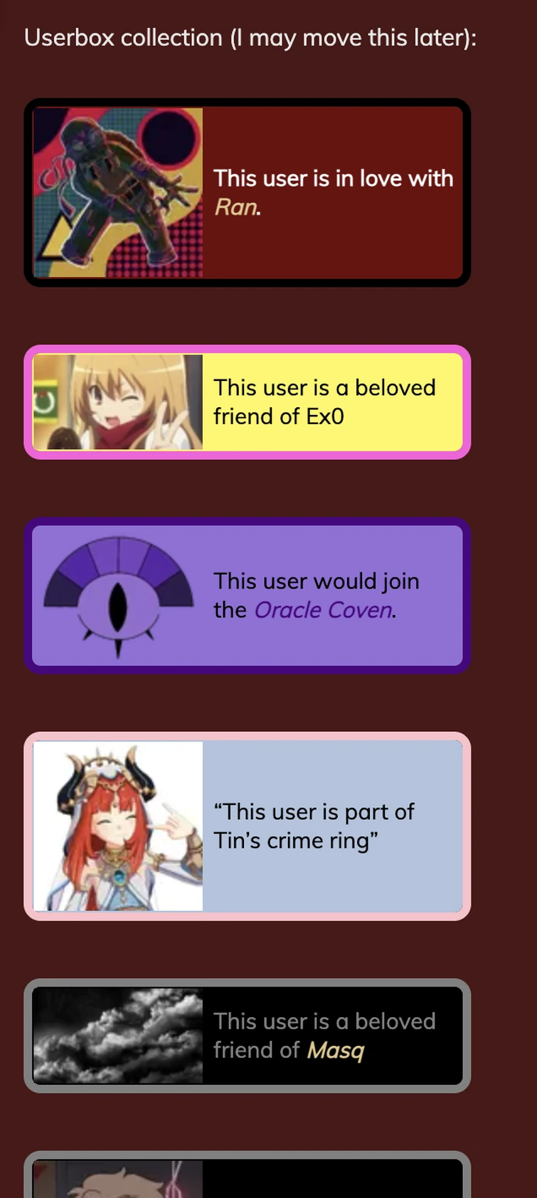 How do I make the user boxes go underneath my coding? | Fandom