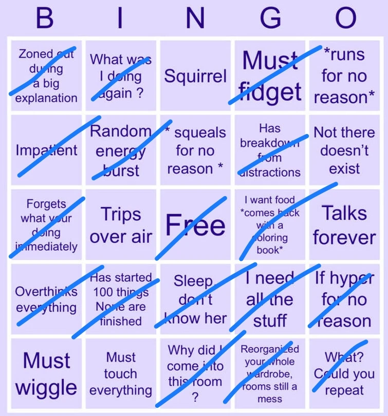 ADHD Bingo | Fandom