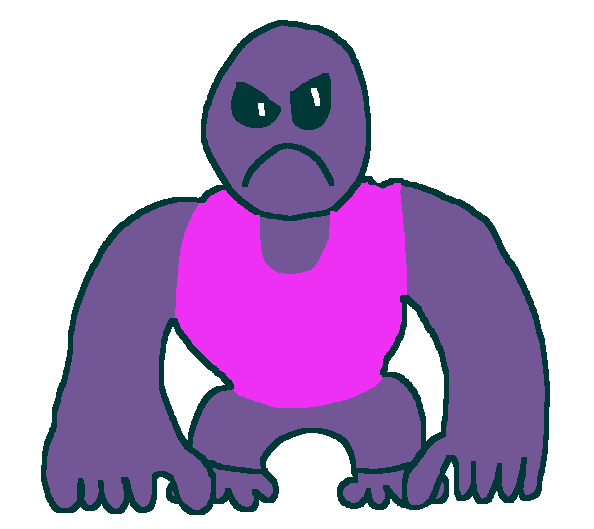 I liked the Donkey Kong Bananza trailer, so I drew The Lean Monster ...