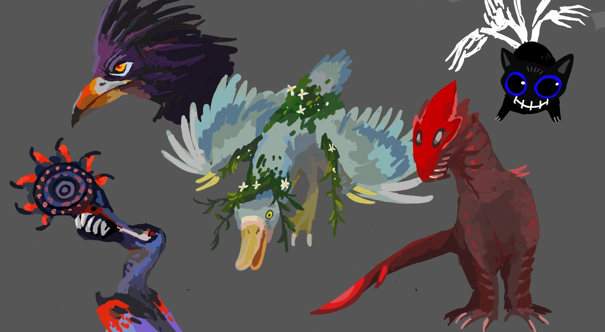 doodled some creatures from memory | Fandom