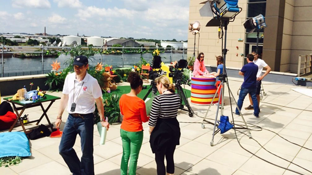 Up on the roof: summer filming with Cat and Rebecca | CBeebies Fanon ...