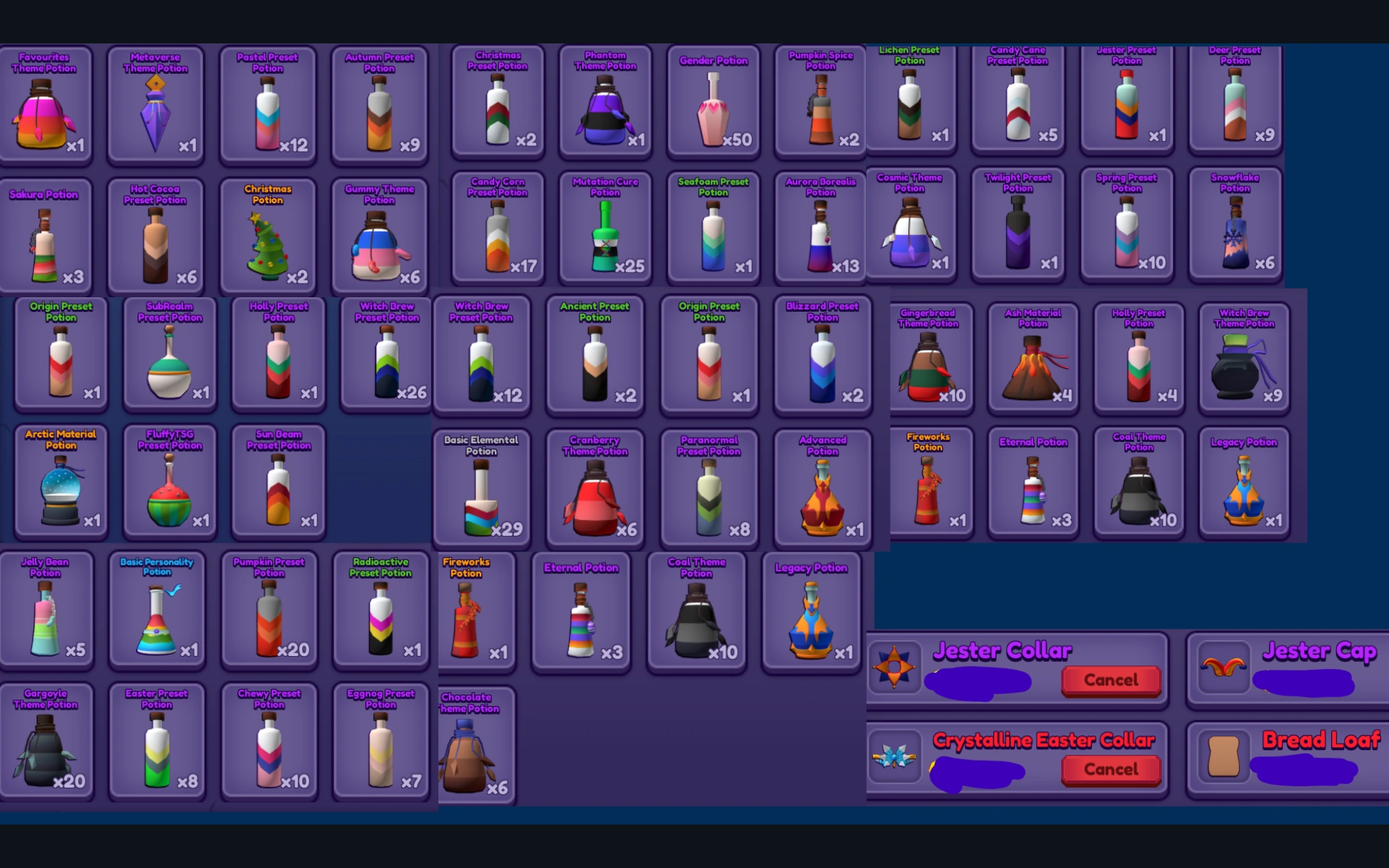 T/S all my event/rare pots and few rare accs+ selling a pure aya | Fandom