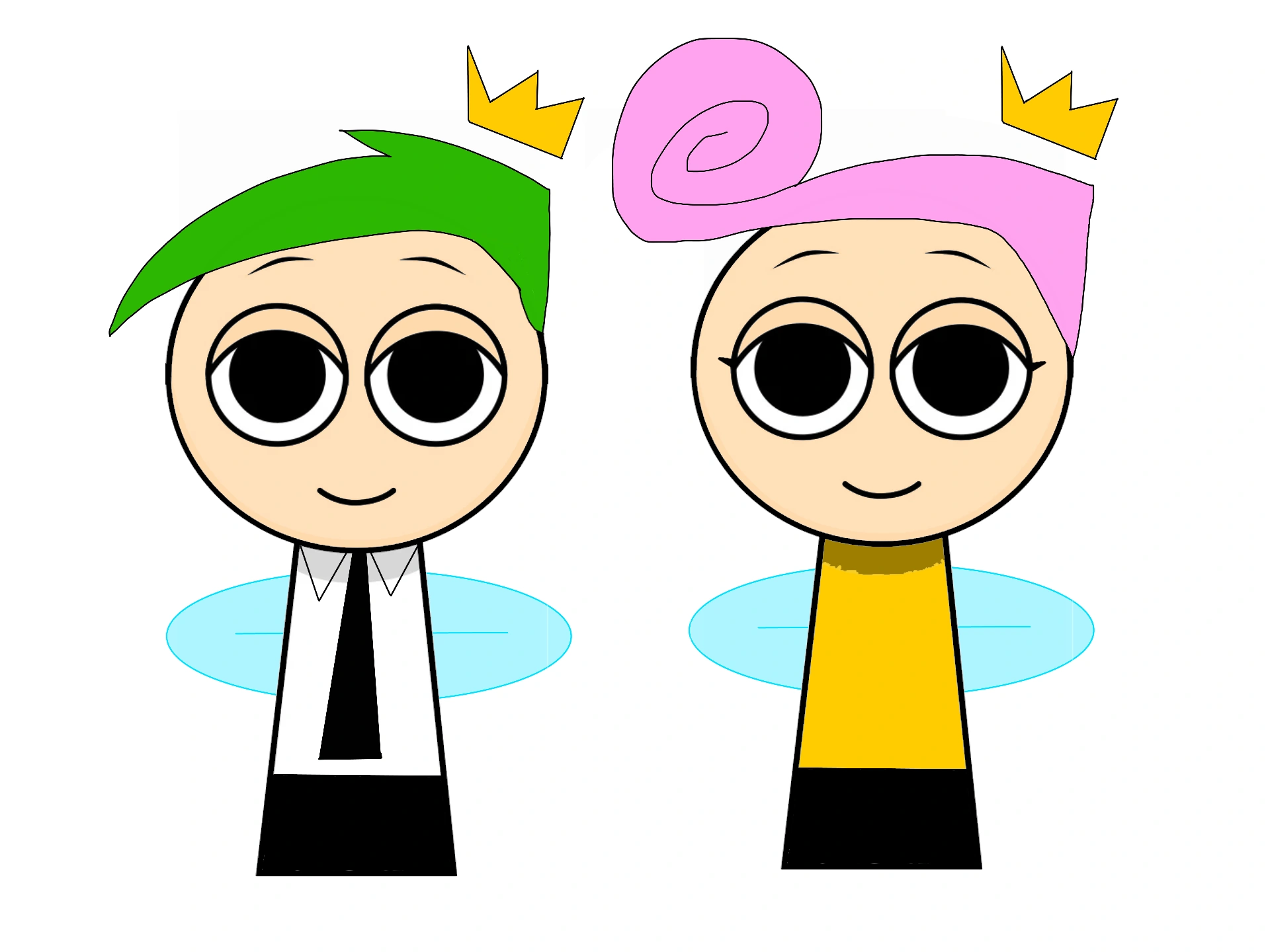 I made Cosmo and Wanda in Sprunki style! | Fandom