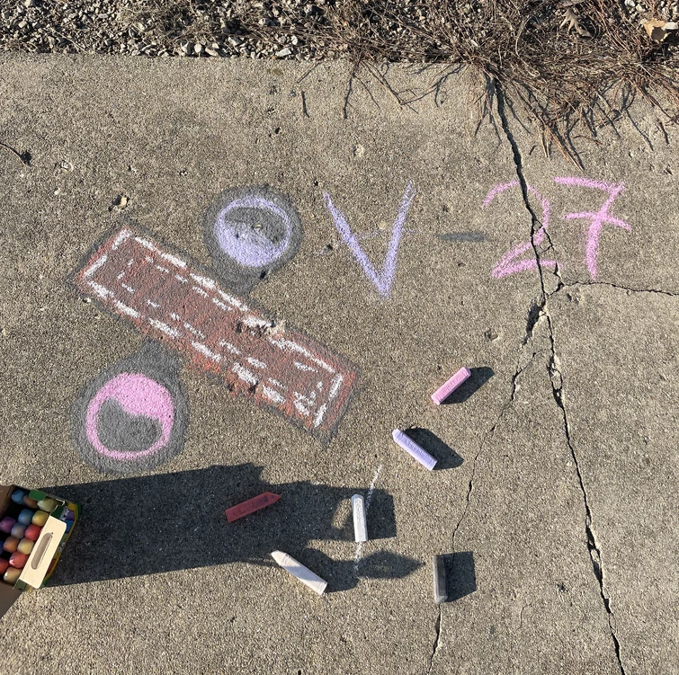 I drew V-27 with chalk | Fandom