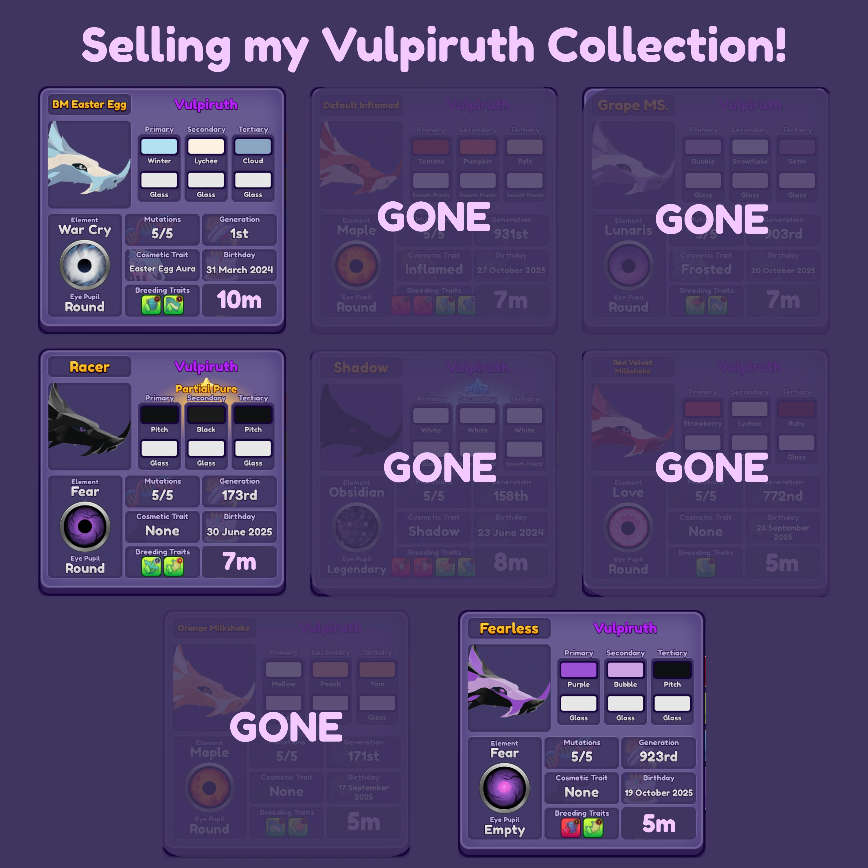 SELLING MY VULPIRUTH COLLECTION.ᐟ 𐔌՞. .՞𐦯 | Fandom