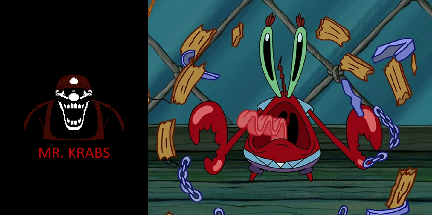 MX calling out Mr. Krabs' name. | Fandom