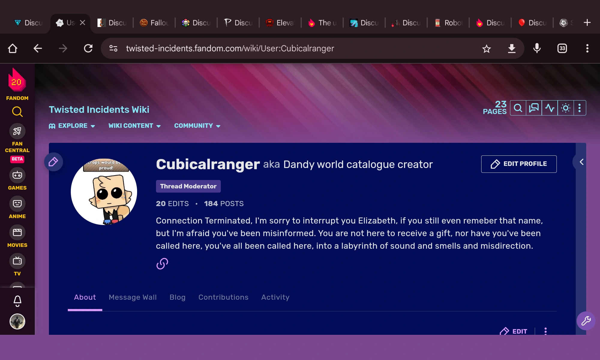 I'm the most unusual moderator | Fandom