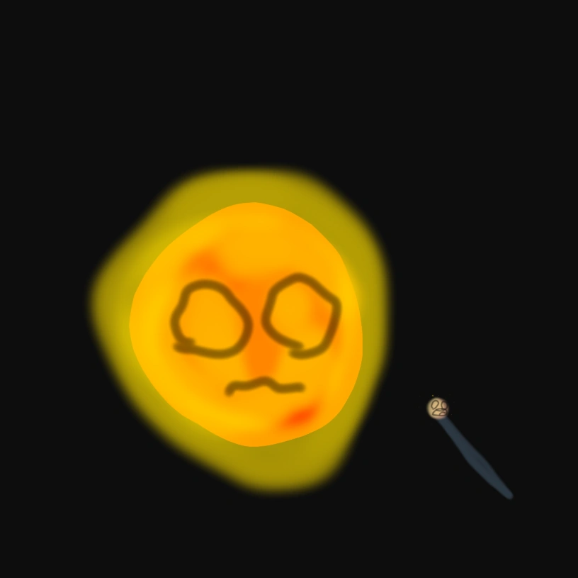 a orange hypergiant drawing just a few 100 years from going supernova ...