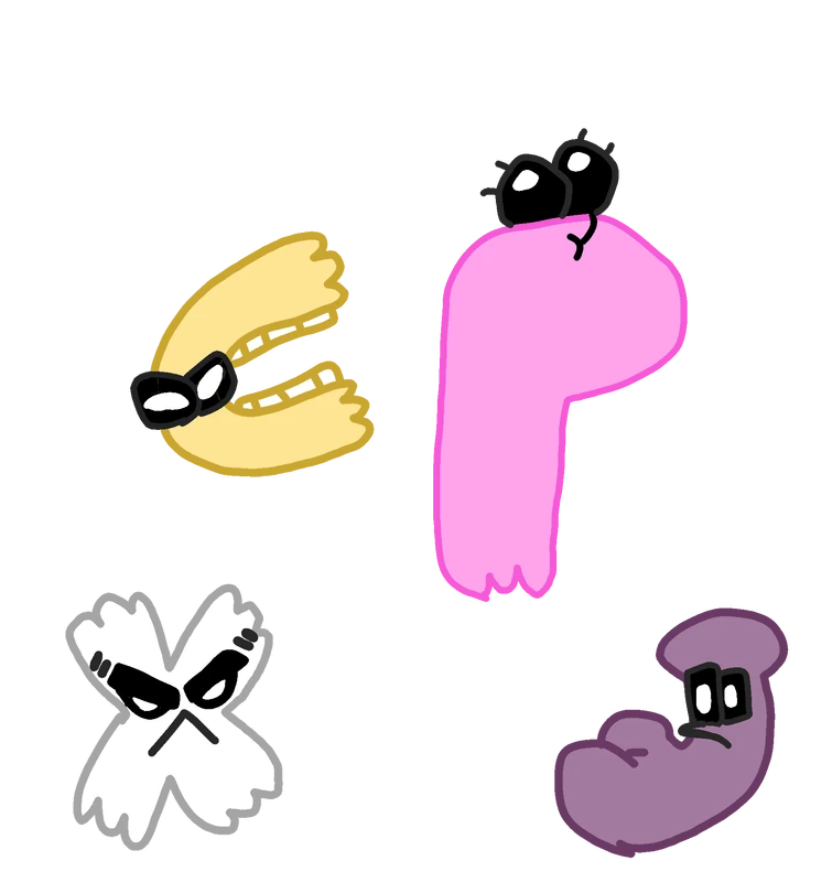 P, J, X and C as ghosts | Fandom