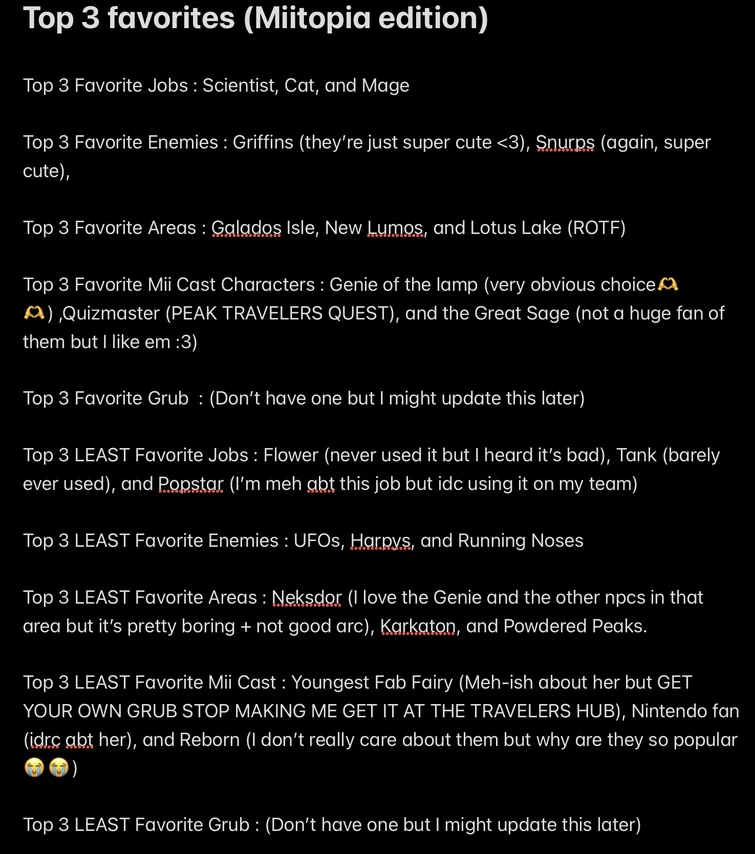 Pick Your Top 3 in Each Category! | Fandom