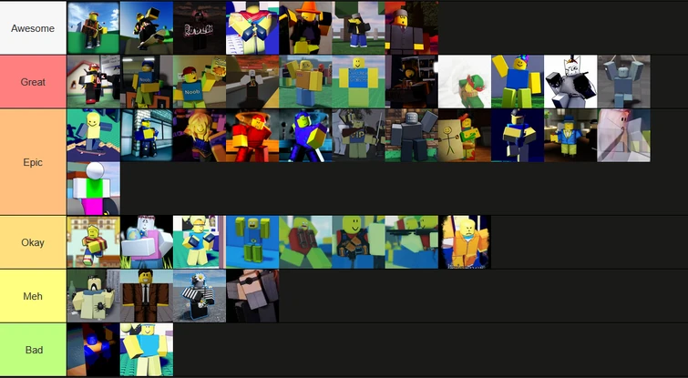 My Noob skins tierlist! (UPDATED) | Fandom