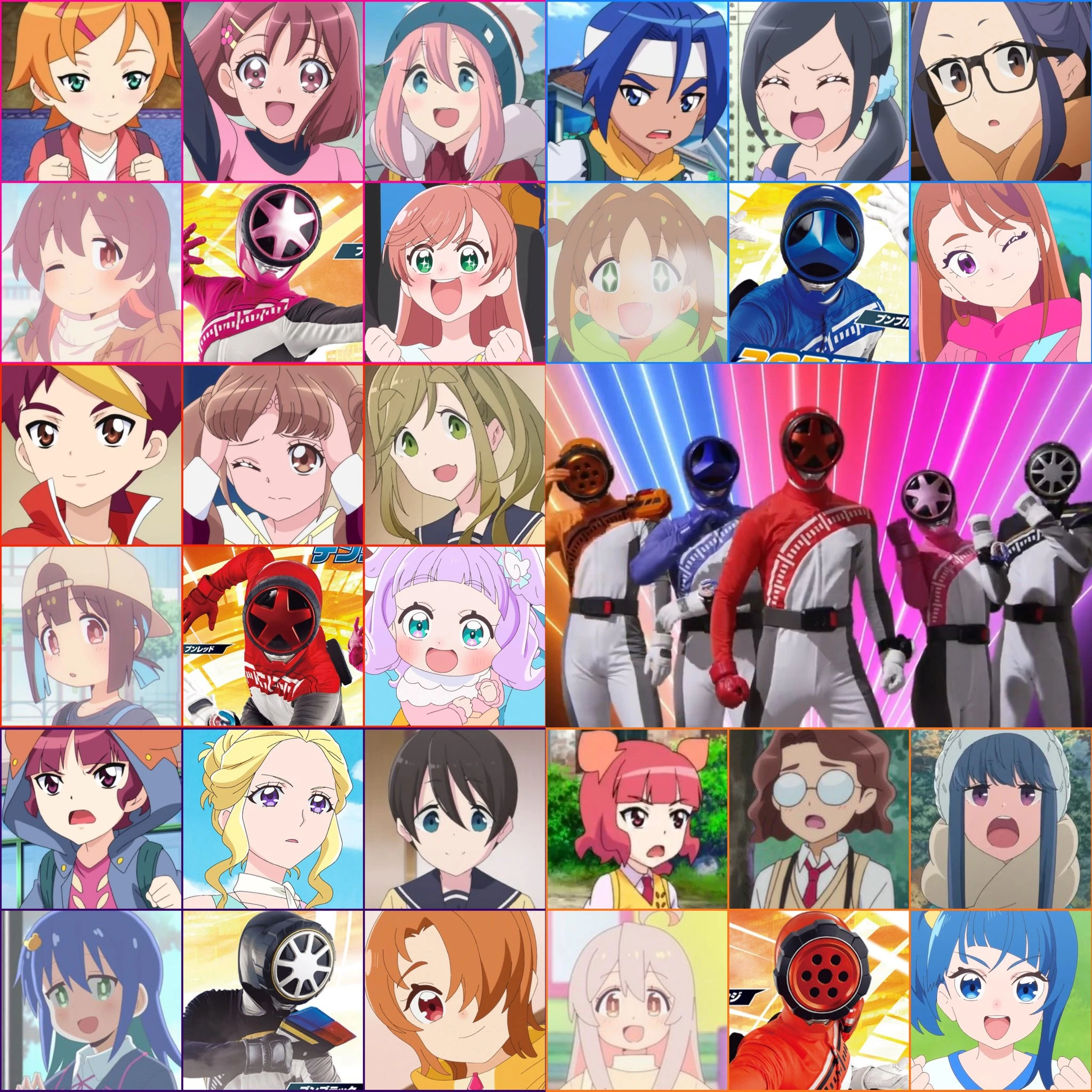 Bakuage Sentai Boonboomger anime all stars fan cast (featuring Bbasha ...