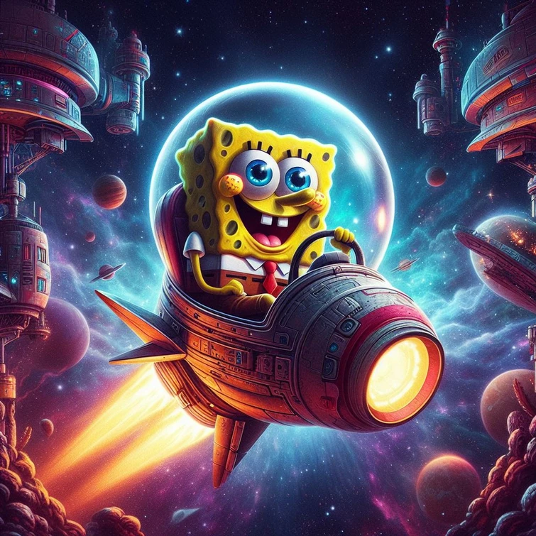 Some AI Art of SpongeBob SquarePants in Space | Fandom