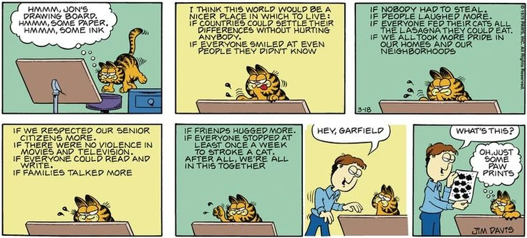 Do you think Garfield has a hidden heart of gold, despite being a jerk sometimes? | Fandom