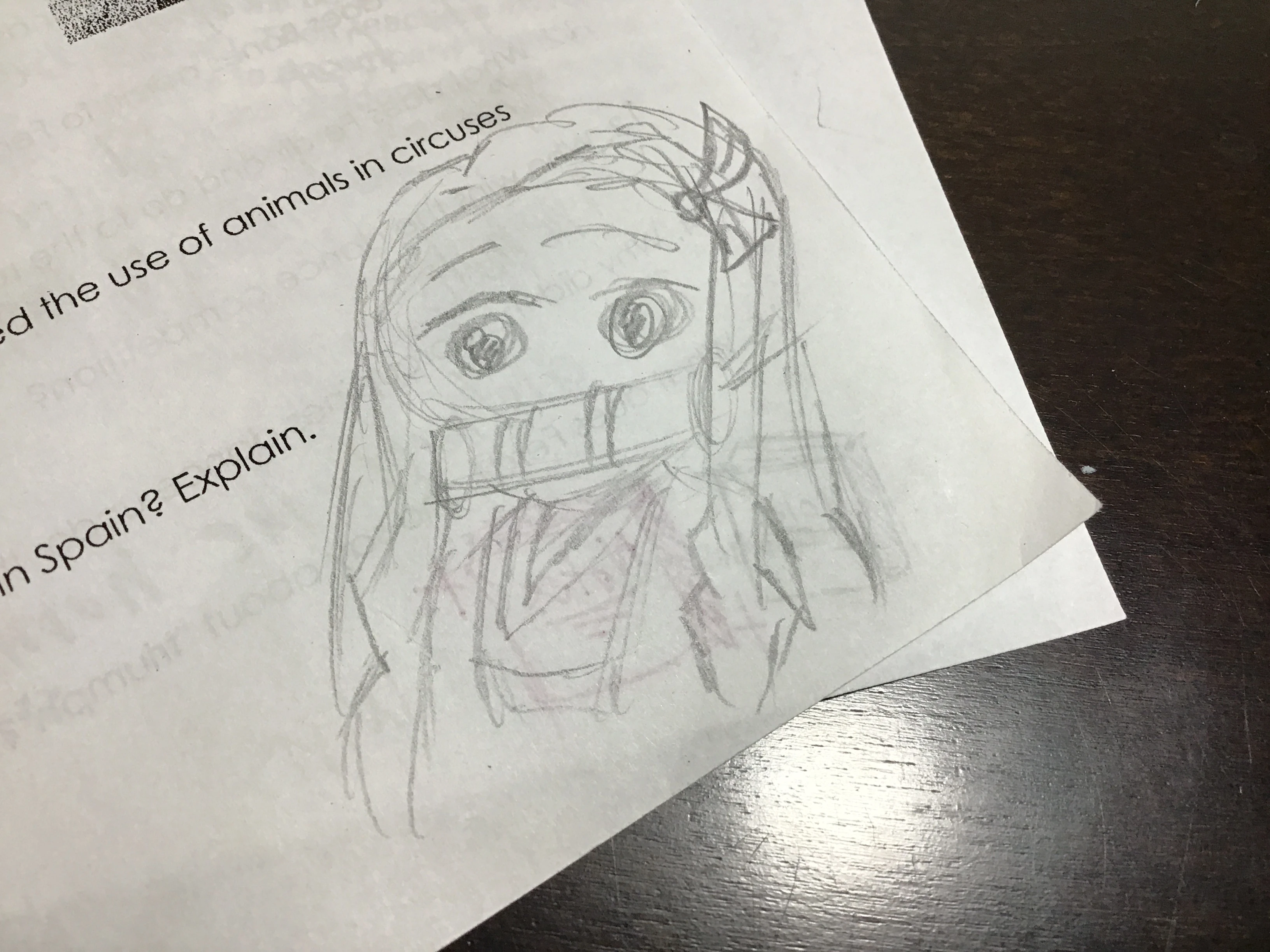I should probably stop doodling on my school work… | Fandom