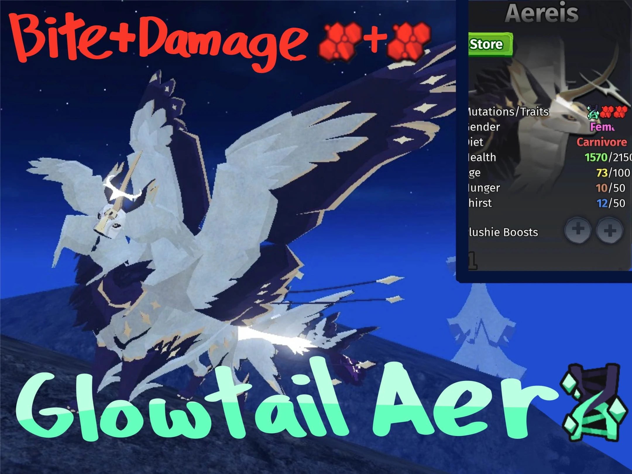 Auctioning Damage + Bite Glowtail Aereis | Fandom
