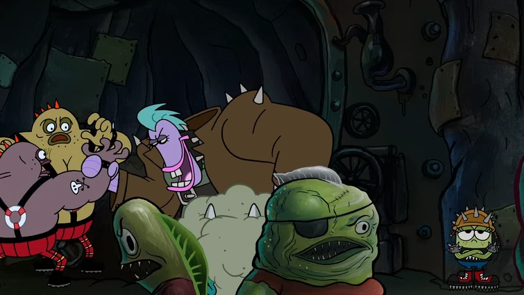 How is she allowed to be at the salty spatoon? | Fandom