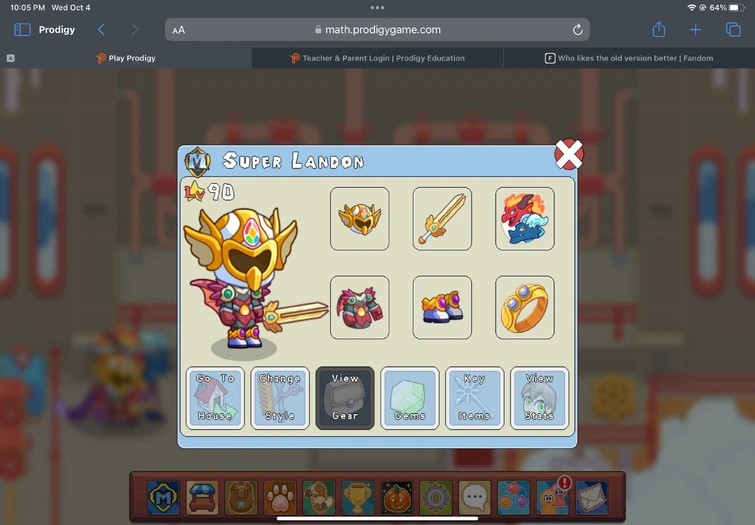 Dear Prodigy Math, please change the wizard menu back | Fandom