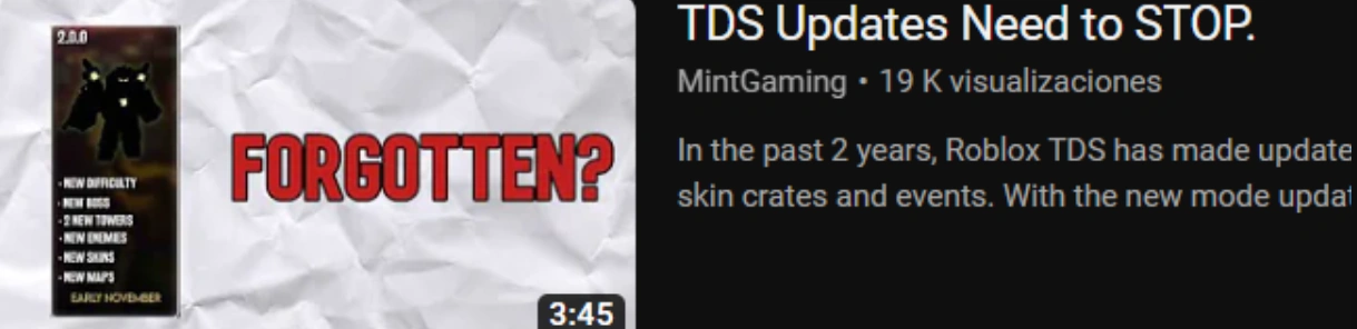 so we went from "The game has almost no updates!" to "the game is ...