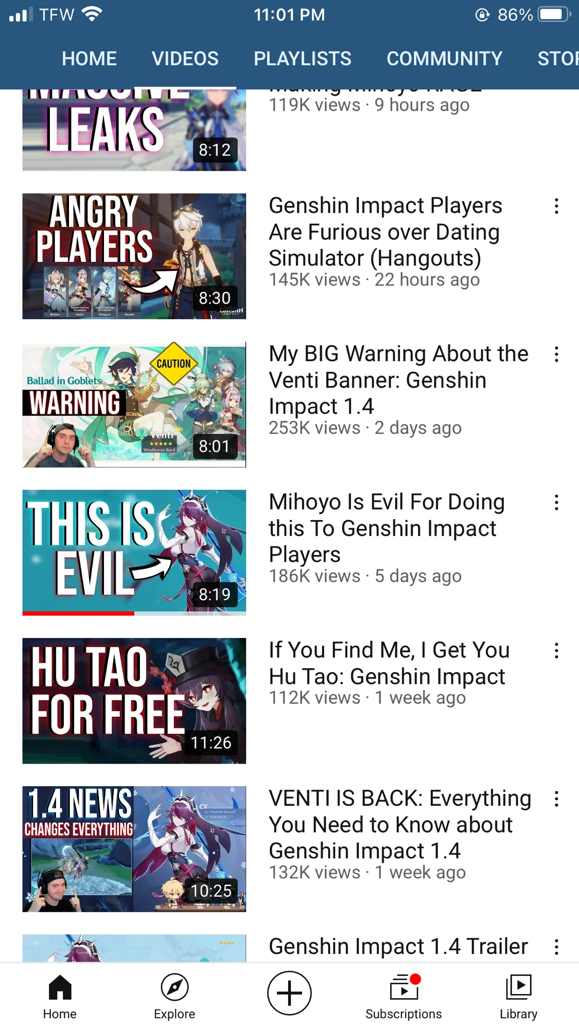 The first genshin YouTuber I come across and honestly the last. how ...