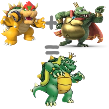 did anyone notice bowser's appearance in SMB super show is a mix ...