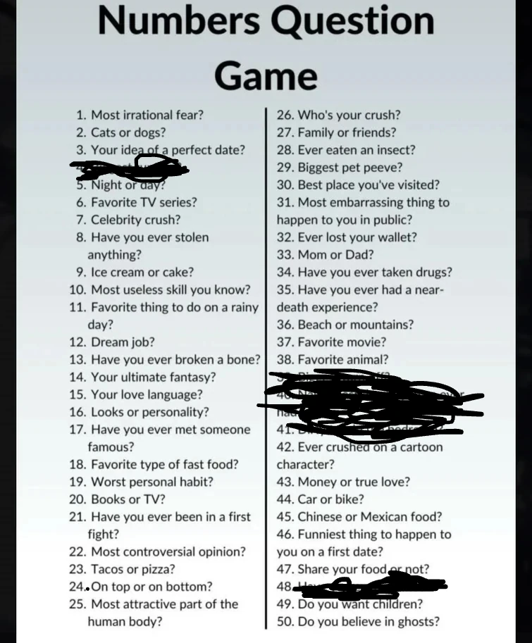 Numbers Question Game Inspired By EmilyJgamer Fandom