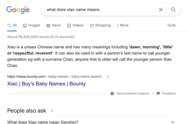 What do you think Xiao’s name means? | Fandom