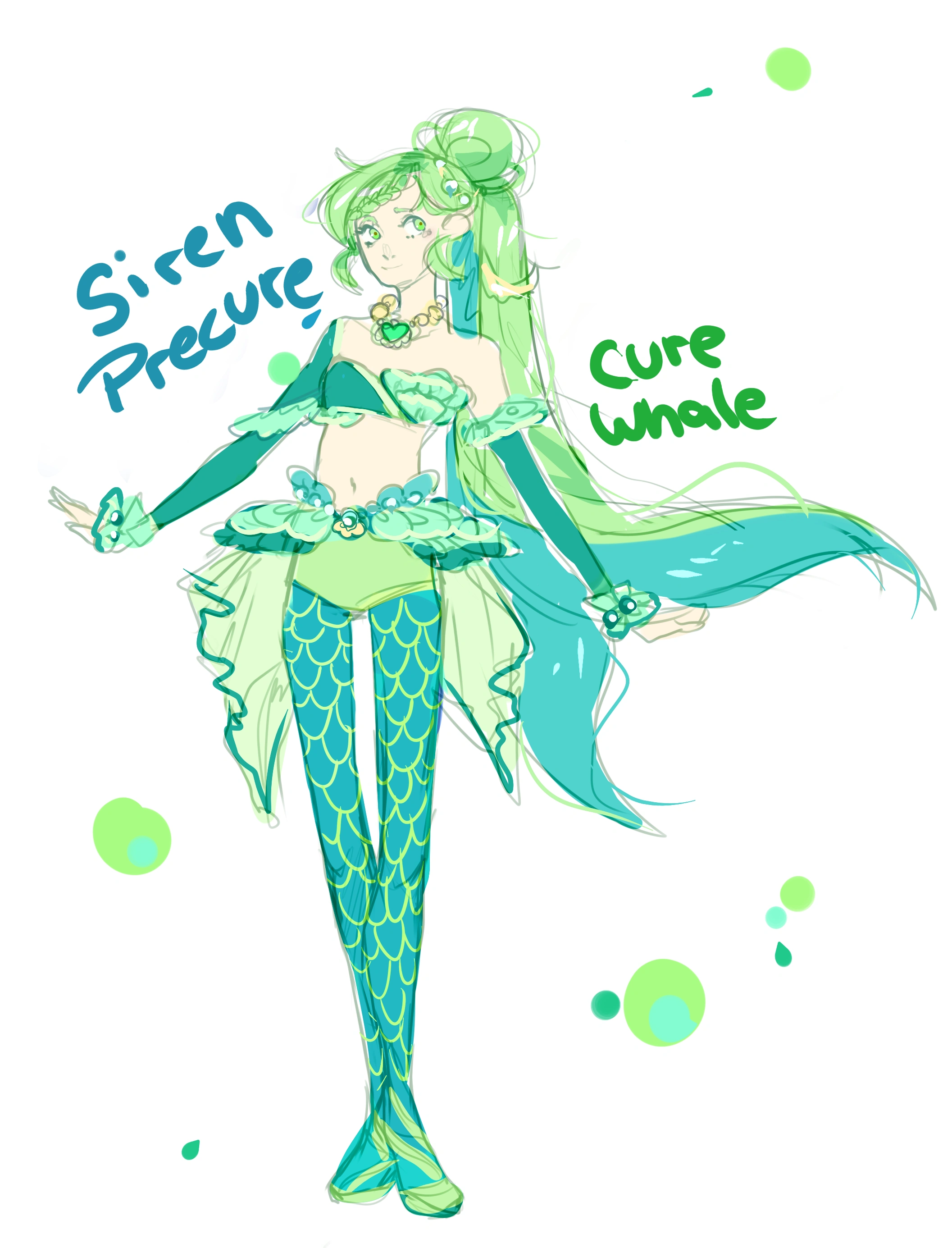 Redrawing my Old Precure Concepts [A Thread] - #02 Cure Whale (click to ...