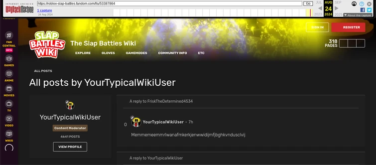 Looking at how ppl's post history looked before using the wayback ...