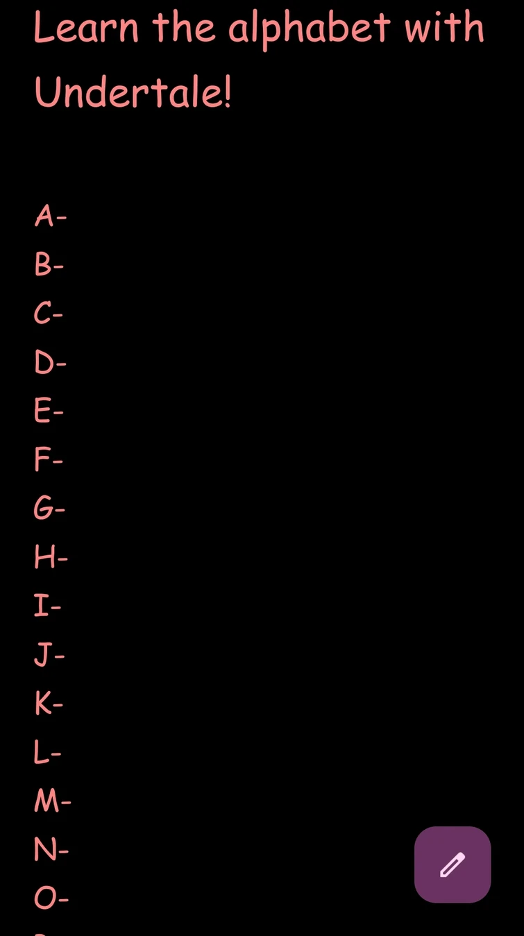 Learn the Alphabet with Undertale! | Fandom
