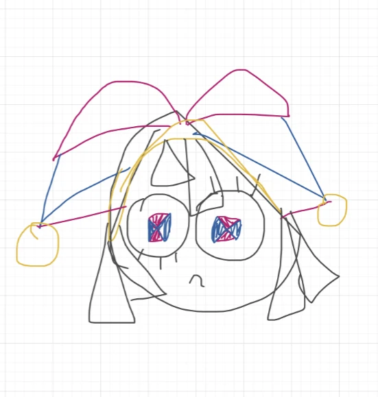 Poorly drawn Pomni on whiteboard fox | Fandom