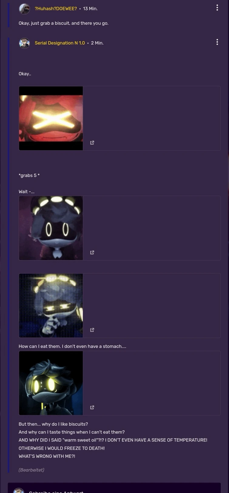 WHAT THE BISCUIT IS WRONG WITH ME?! (bad realization) | Fandom