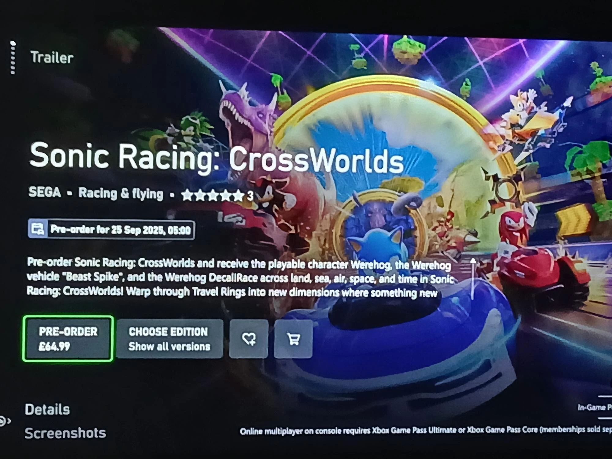 Sega Is Charging Ripoff Prices For Sonic Racing Crossworlds Fandom