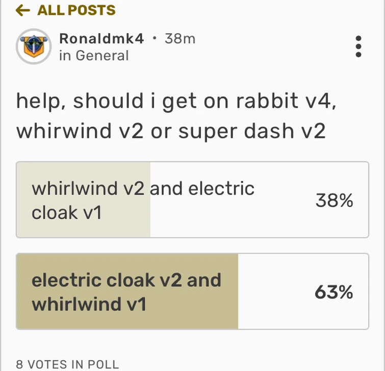 help, should i get on rabbit v4, whirwind v2 or super dash v2 | Fandom