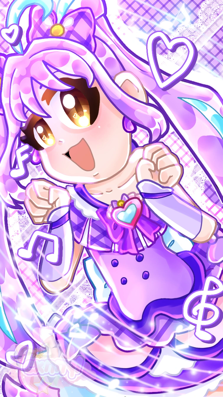 cure kyun kyun fanart 💜🩵💧🎼🎶🪩 | Fandom