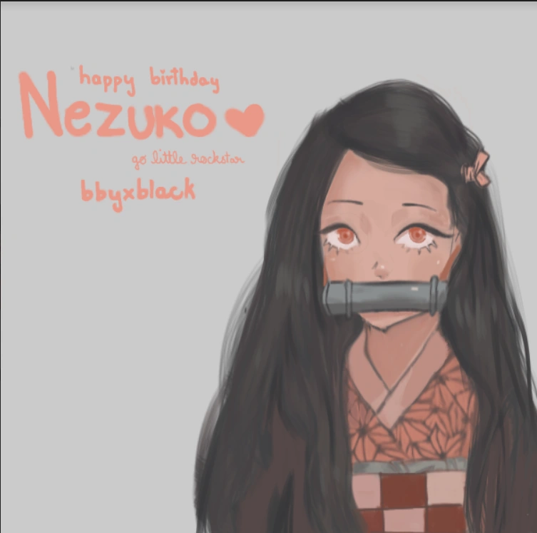 nezuko's birthday fanart | Fandom