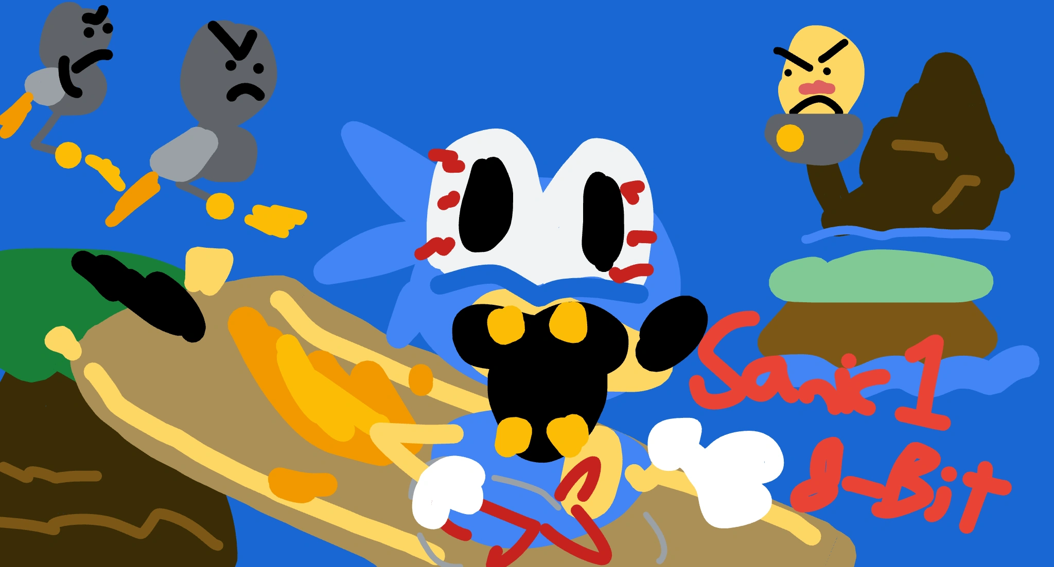 Sanic 1, 2 8-Bit, Sanic Triple Trouble, Sanic Blast, Dr. Man Egg's Mean ...