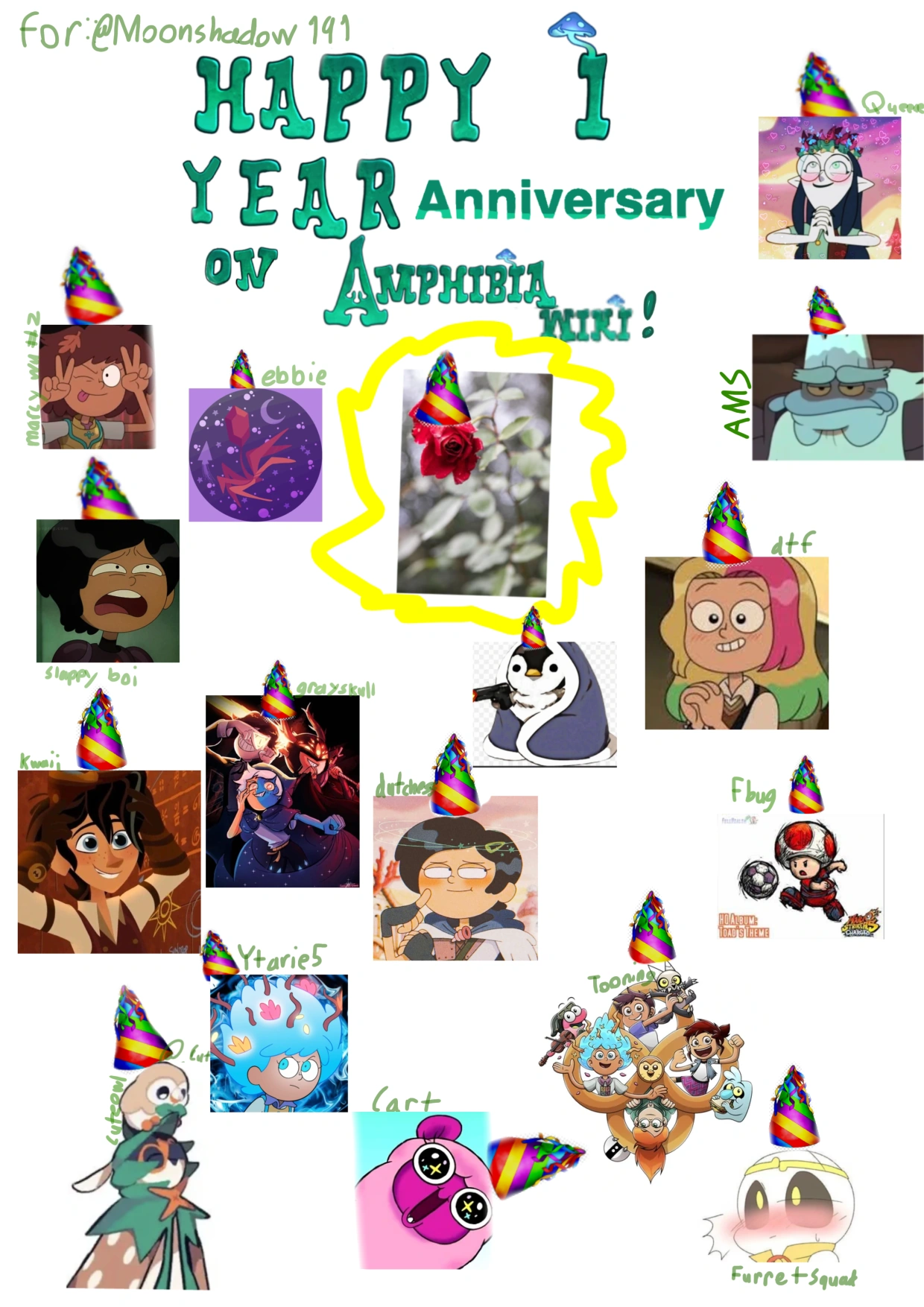 Happy 1 year anniversary on the Amphibia wiki Moon! | Fandom