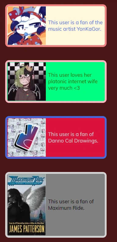 ..just realized every but one of the userboxes on my profile I made myself | Fandom