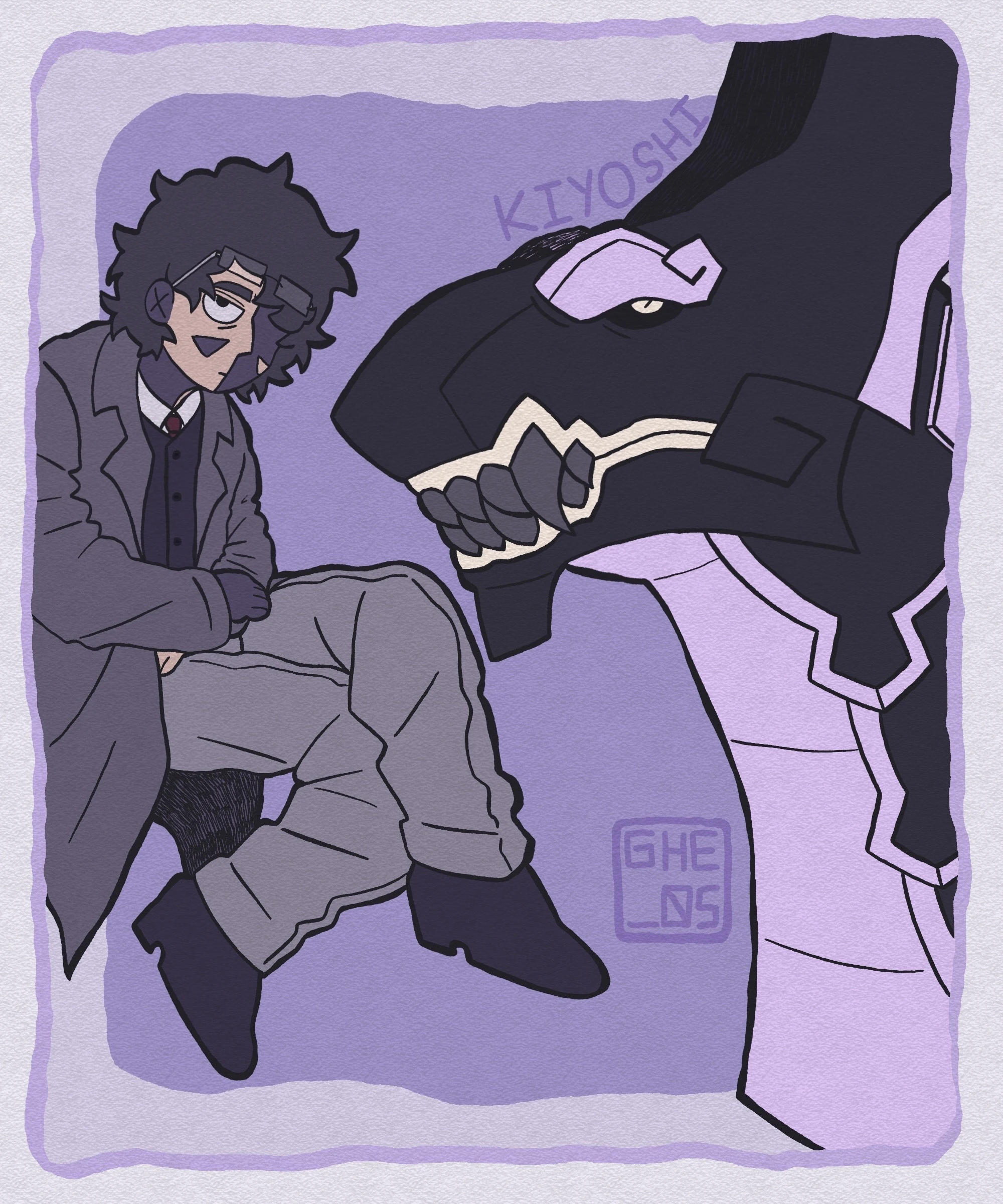 Drawing my OC's with their dragon/in game counter parts PT 1: Kiyoshi ...