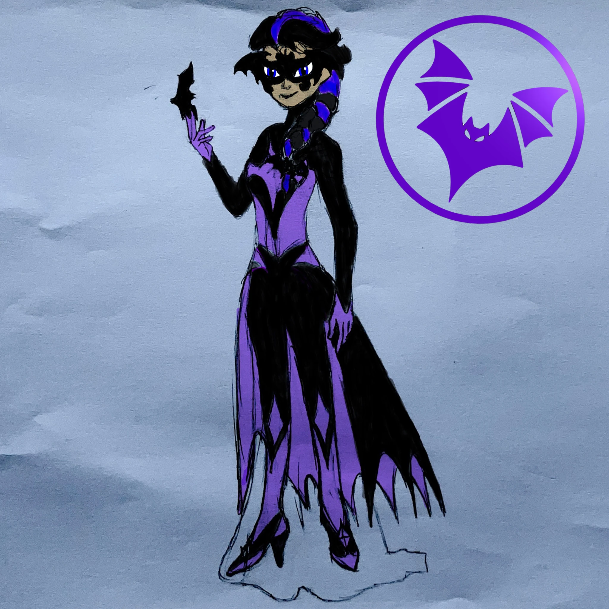 My first Miraculous Drawing: Aglaé as a Bat Superheroine | Fandom
