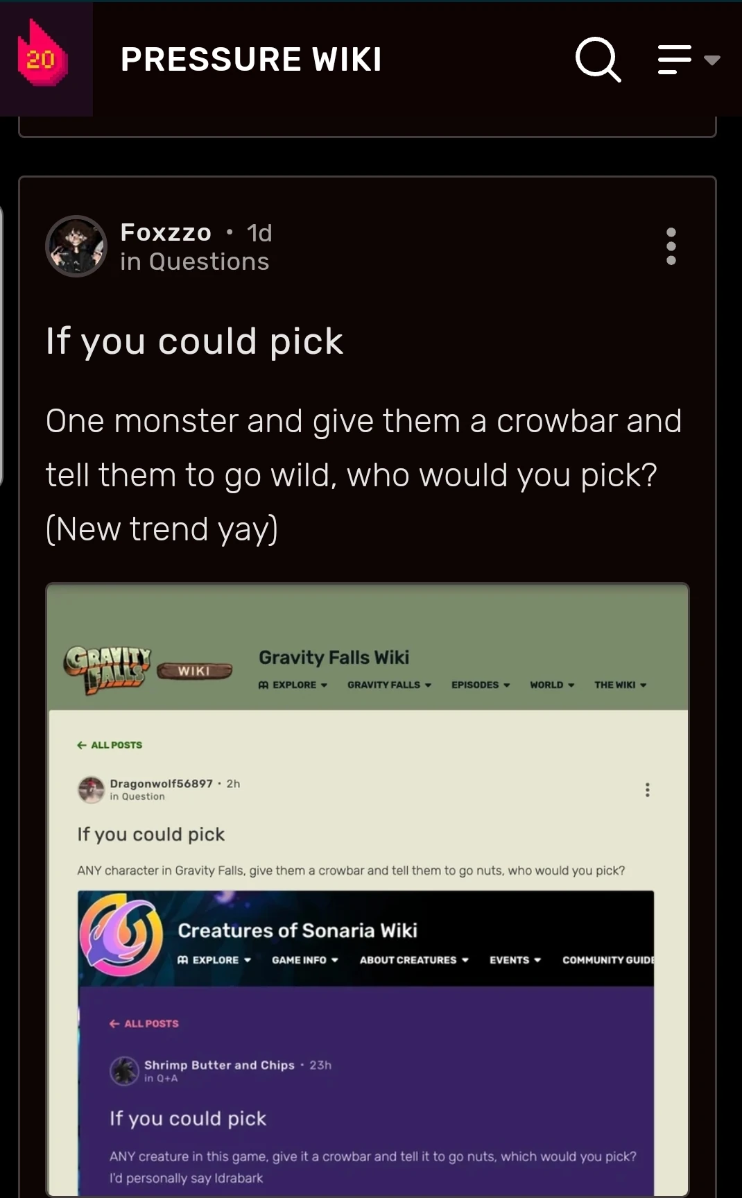 If you could pick | Fandom