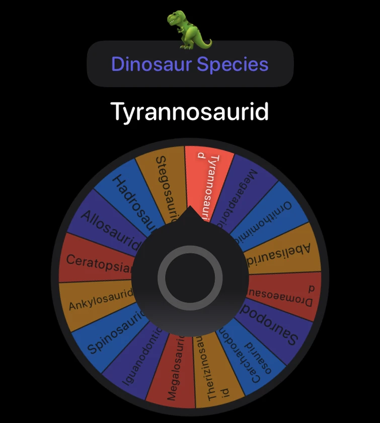 A random Dinosaur generator wheel I made | Fandom