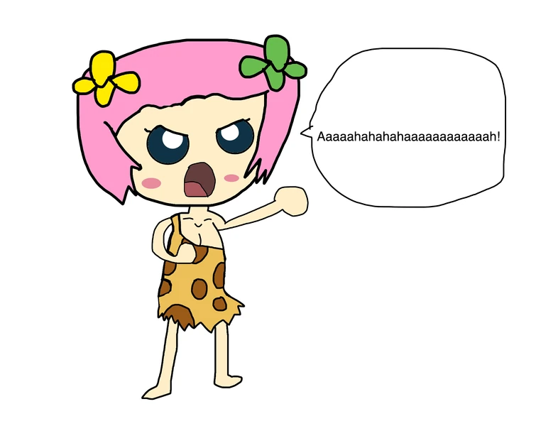 A Human version of Cavegirl flowertchi using her tarzan yell and ...